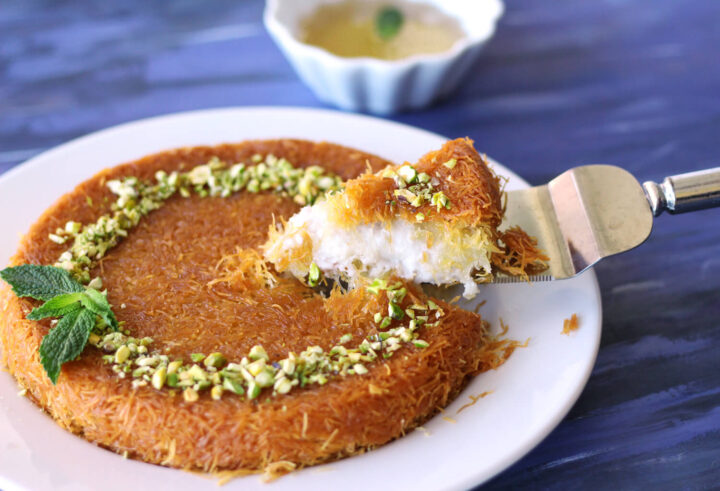 Vegan Kunafa (Knafeh) | Shredded Phyllo and Sweet Cheese Dessert - Zen ...