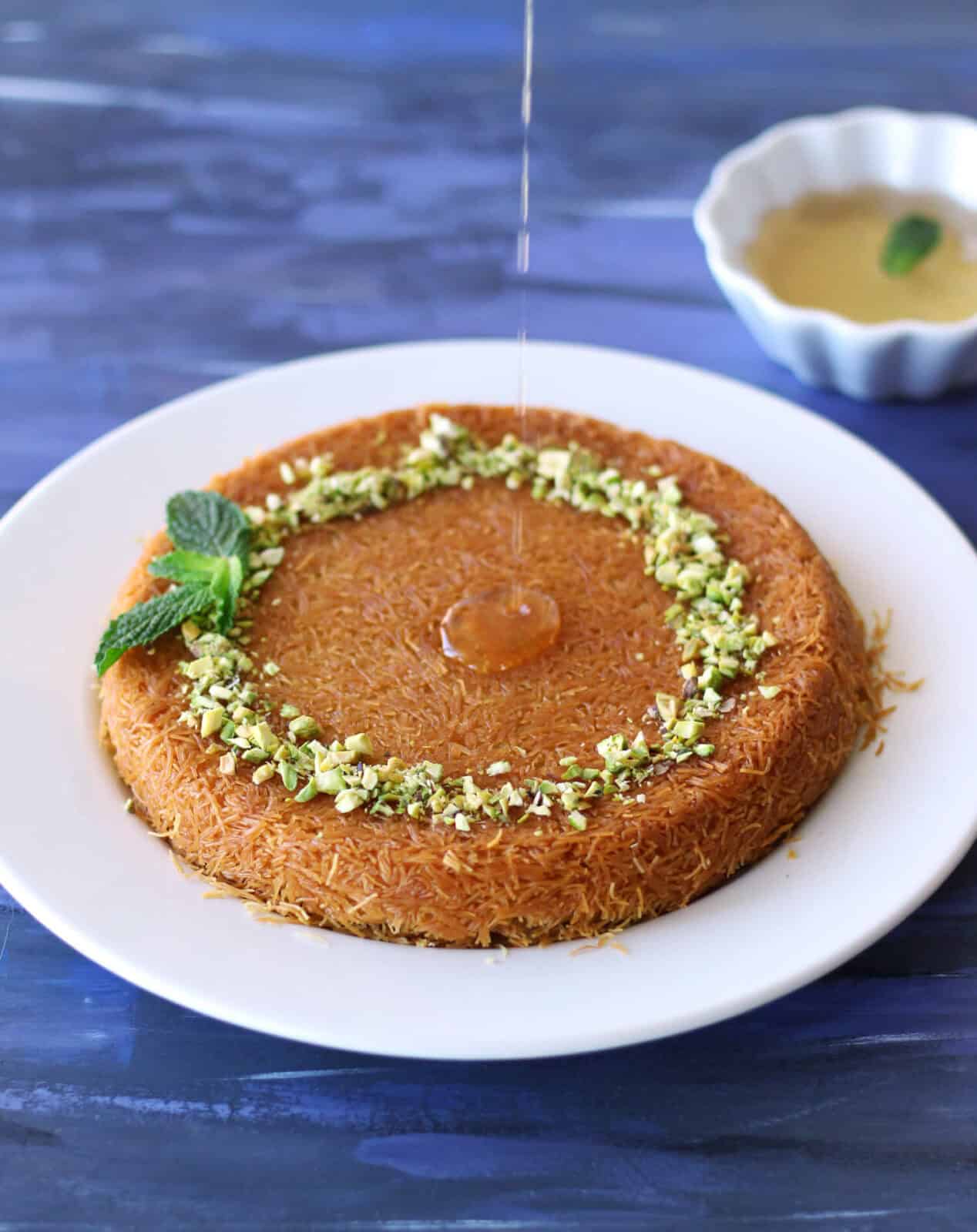 Vegan Kunafa (Knafeh) | Shredded Phyllo and Sweet Cheese Dessert - Zen ...