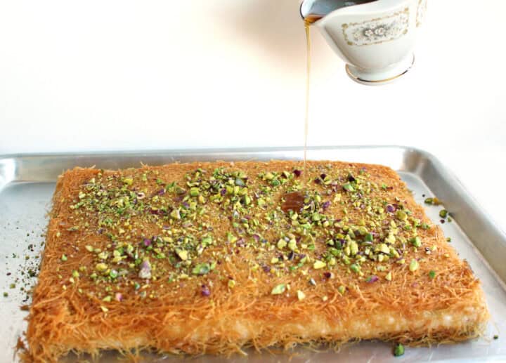 Vegan Kunafa (Knafeh) | Shredded Phyllo and Sweet Cheese Dessert - Zen ...