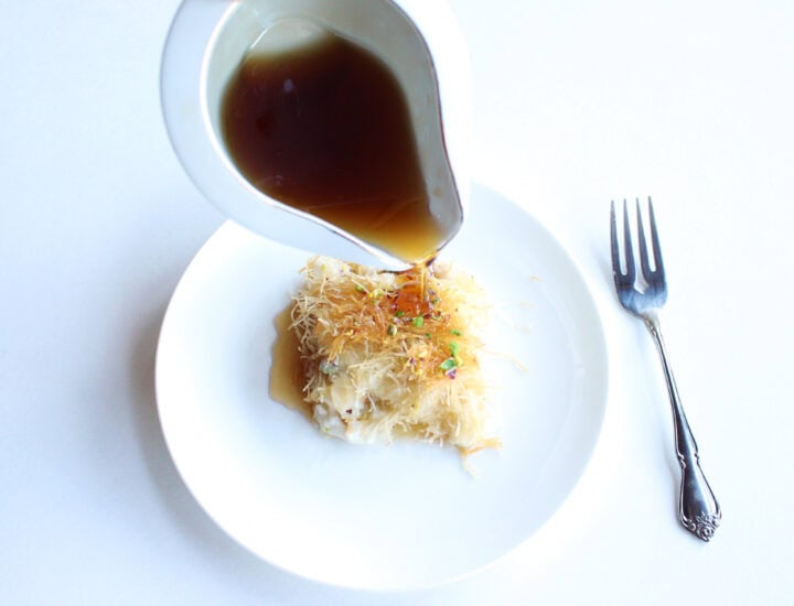 Vegan Kunafa (Knafeh) | Shredded Phyllo and Sweet Cheese Dessert - Zen ...