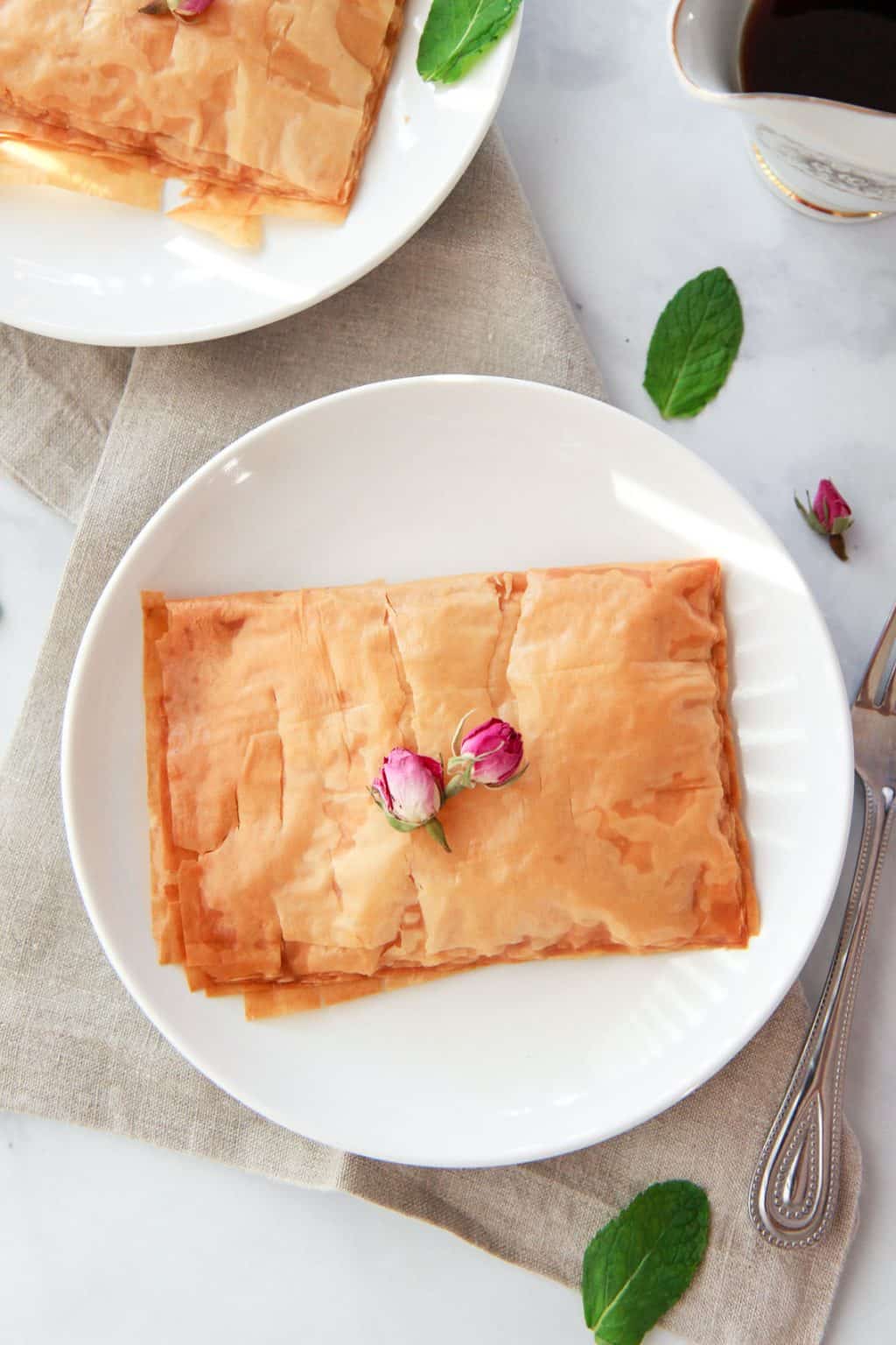 Vegan Kahi with Geymar | Iraqi Pastry with Thick Oat Cream - Zen and Zaatar