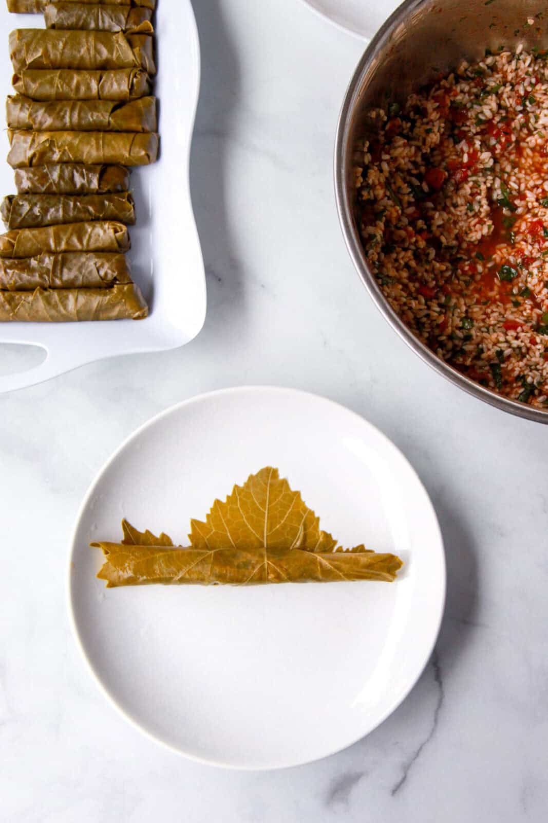 Authentic Yalanji Dolma (Vegan Stuffed Grape Leaves)