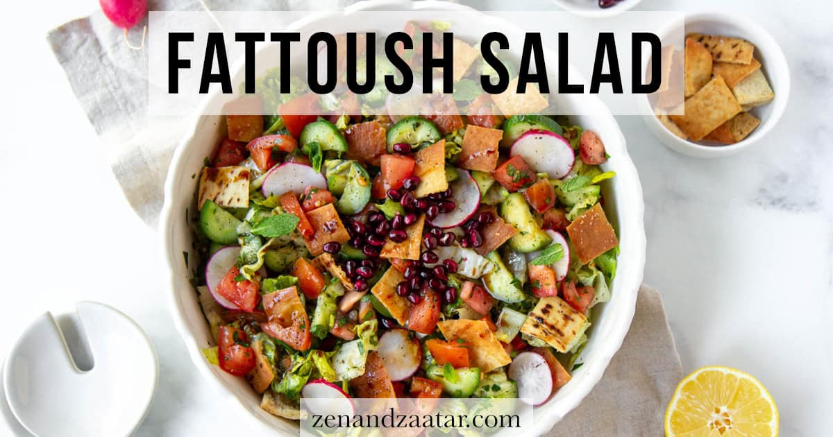 Authentic Fattoush Recipe (Syrian Pita Bread Salad)